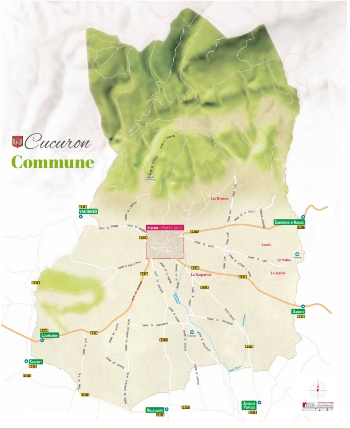 Plan du village de Cucuron – Carte et localisation